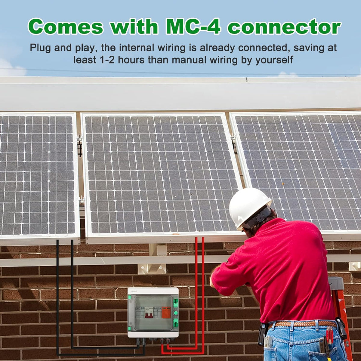 Solar PV Combiner Box,2 in 1 out 2 String Solar Distribution Combiner ...