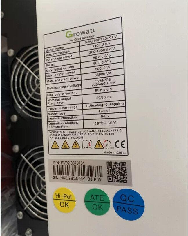Growatt 50 KTL3 Three Phase Inverter - 6 MPPT – Solarika.co.uk