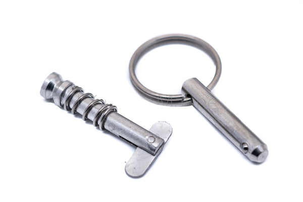 Stainless steel quick release drop nose pin and ring pull – Solarika.co.uk
